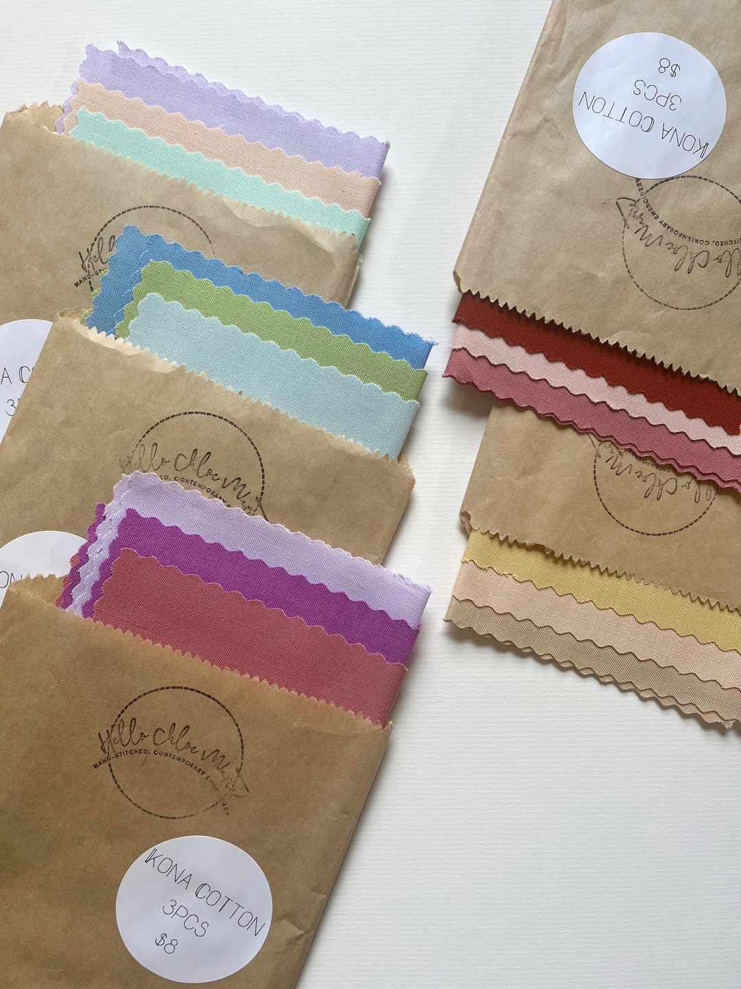 MYSTERY Fabric Bundle, Fabric Bundle, Sample Pack, Kona Cotton, Essex ...