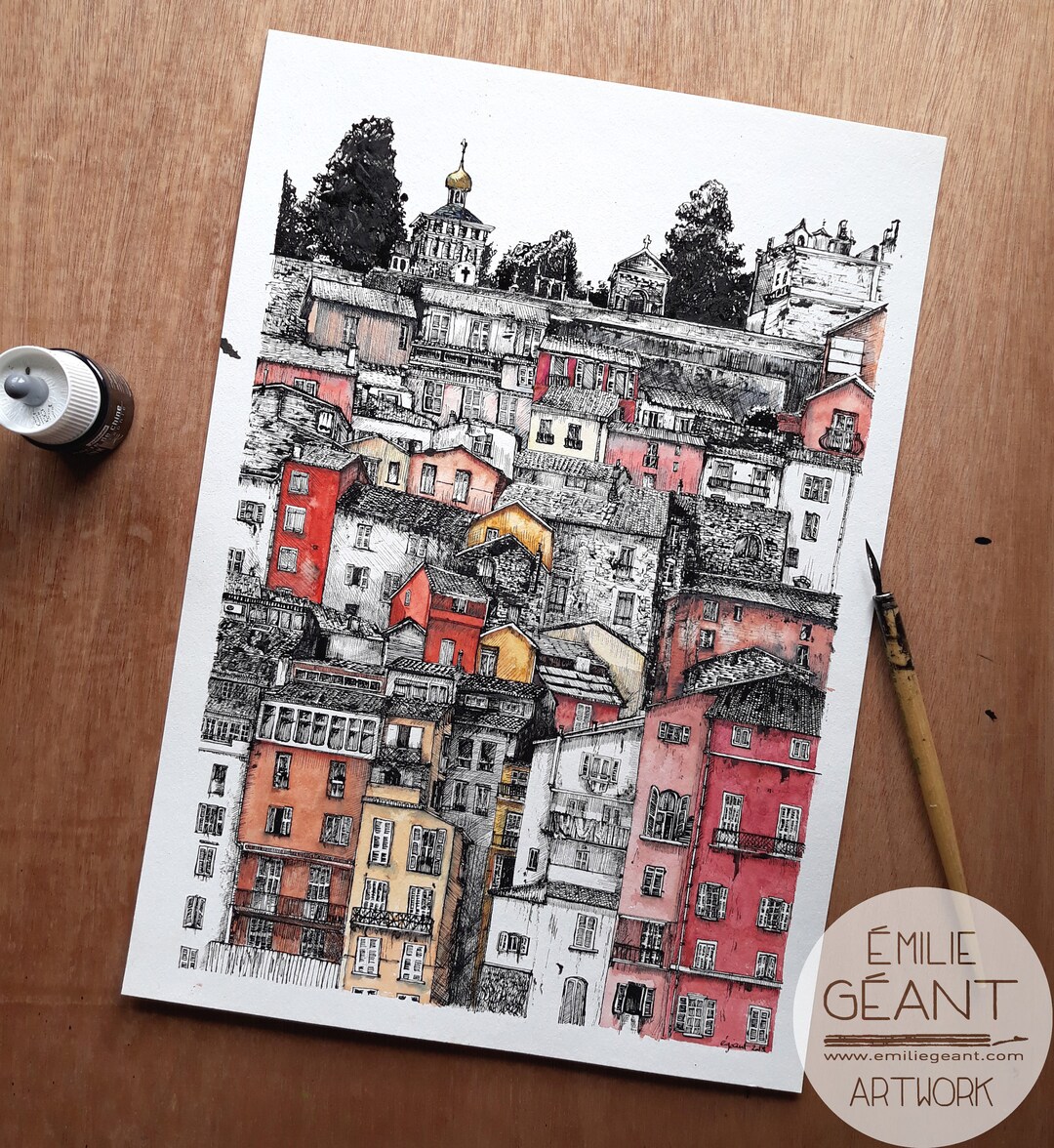 Menton - Hand Signed Limited Edition French Giclée Print by Emilie ...
