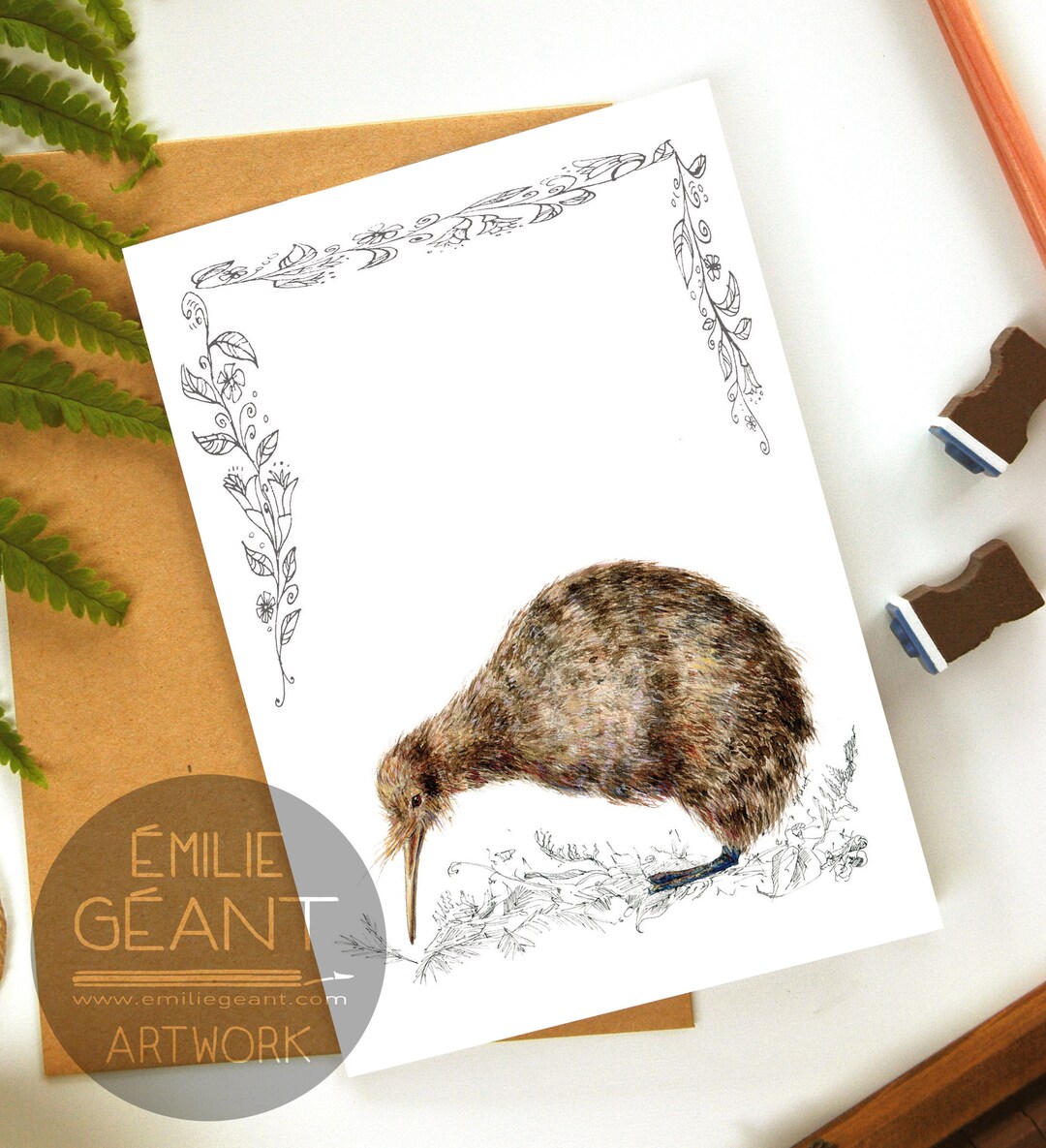 Kiwi Card - New Zealand Native Birds Greeting Card - Etsy