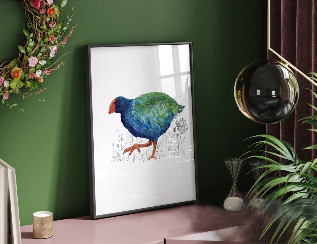 Takahe Bird New Zealand Print - Etsy New Zealand