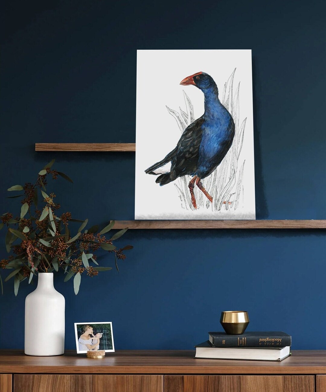 Pukeko Art Print , New Zealand Native Bird - Etsy
