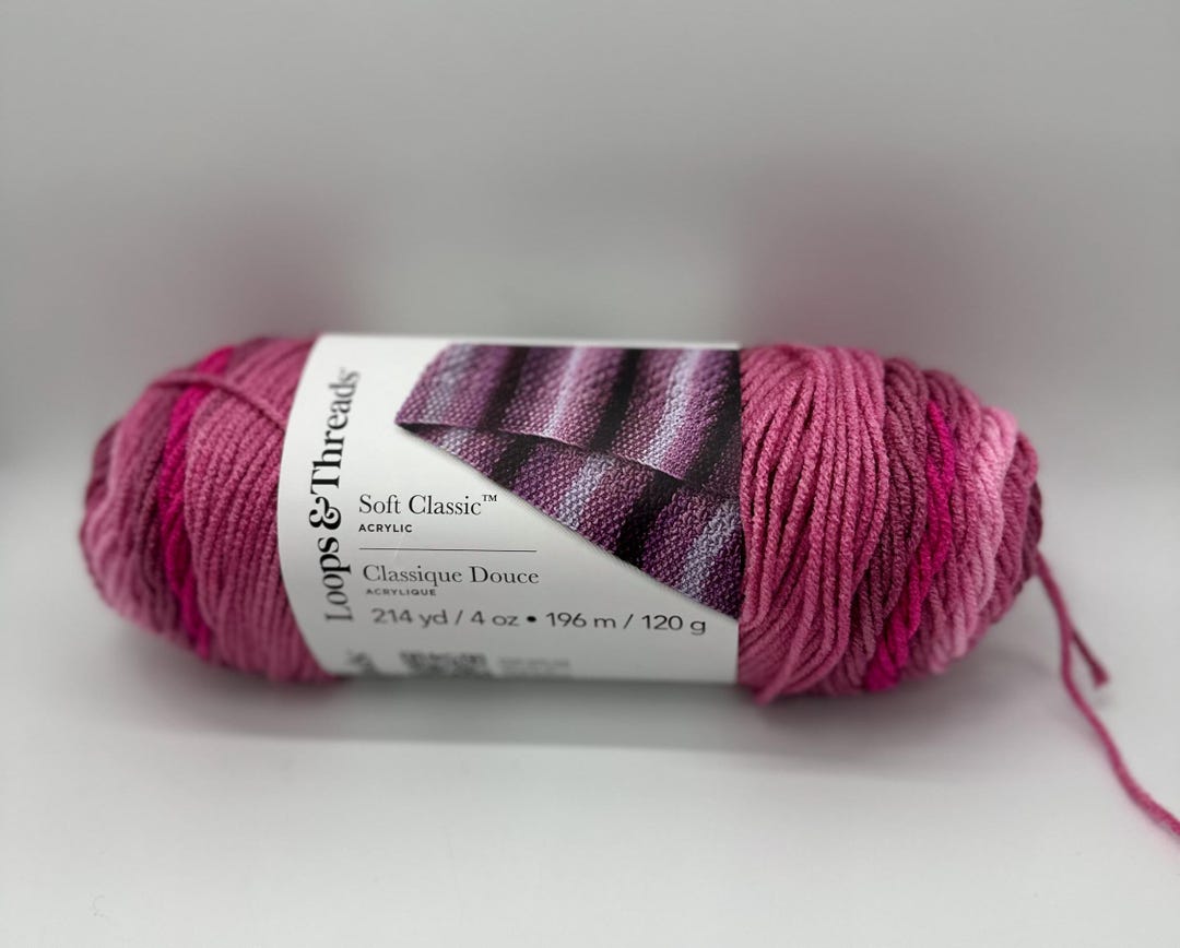 Soft Classic Ombre Yarn by Loops & Threads in Pink Ombre. Variegated ...