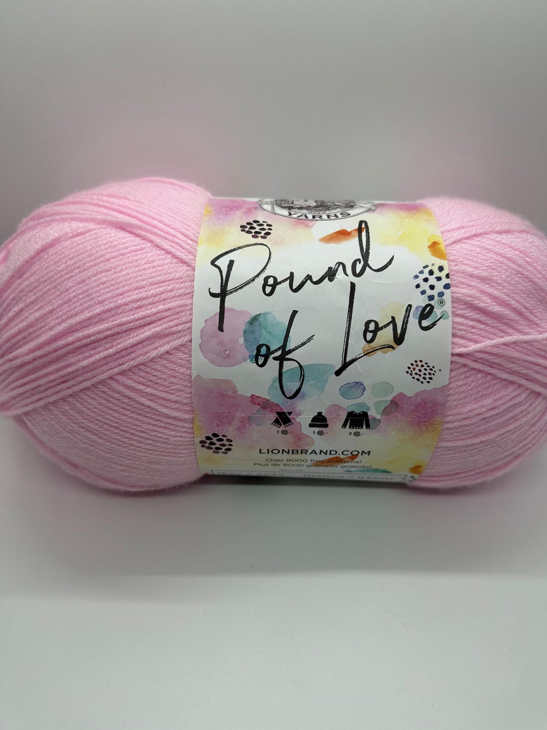 Pound of Love Yarn From Lion Brand Yarn in Pastel Pink, Pastel Pink ...