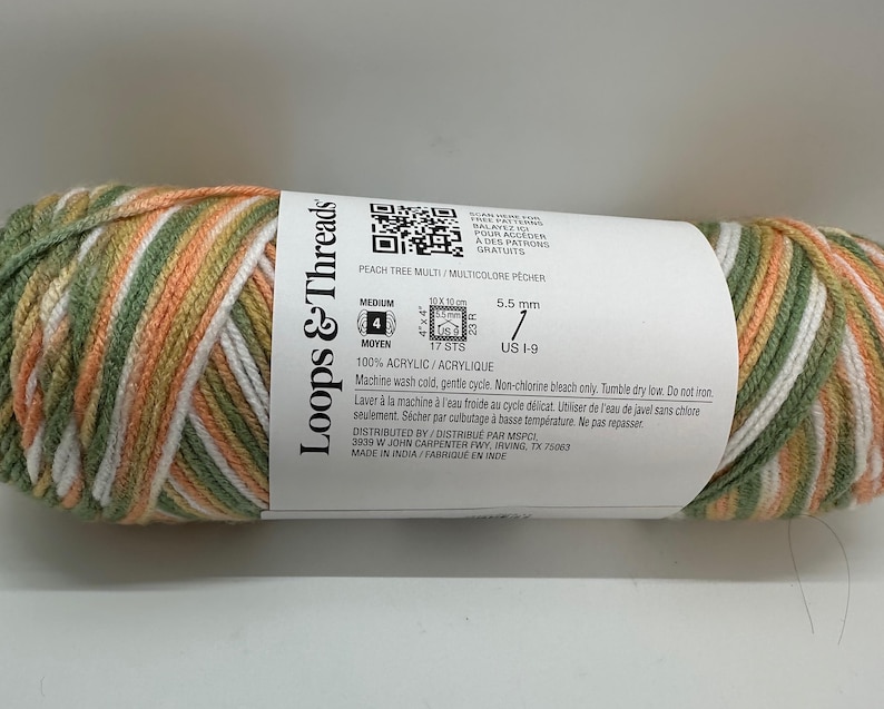 Loops and Thread Yarn, Soft Classic Acrylic, Variegated Colors, Ombre ...