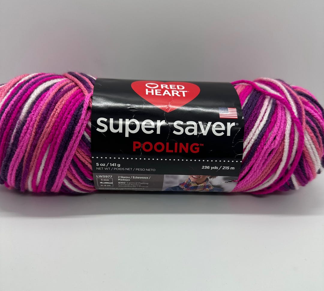 Red Heart Yarn Berry Variegated Acrylic Pooling Yarn - Etsy