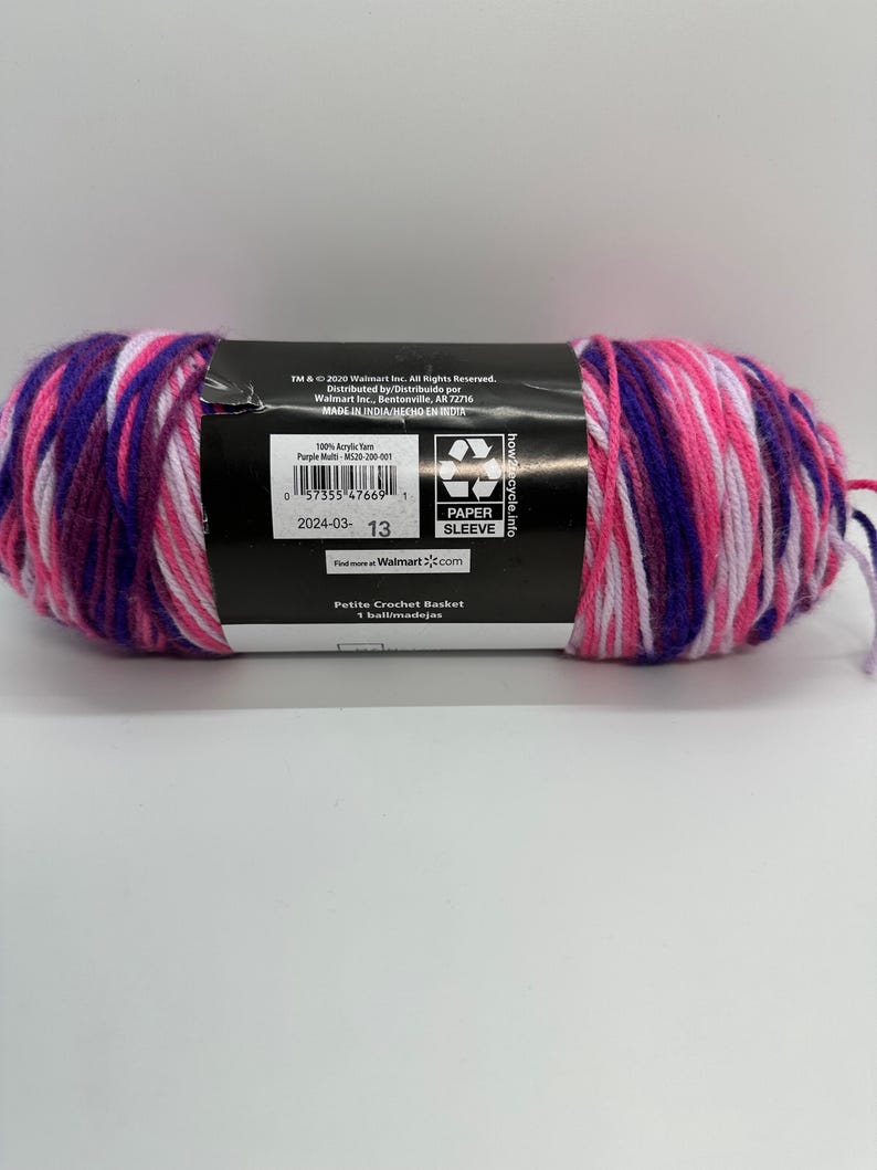 Mainstay Yarn Variegated Acrylic Yarn - Worsted Weight, 285 Yds ...