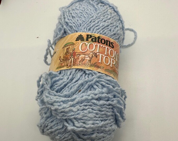 Discontinued Yarn! Patons Cotton Top in Pale Blue, Cotton Top in Light ...
