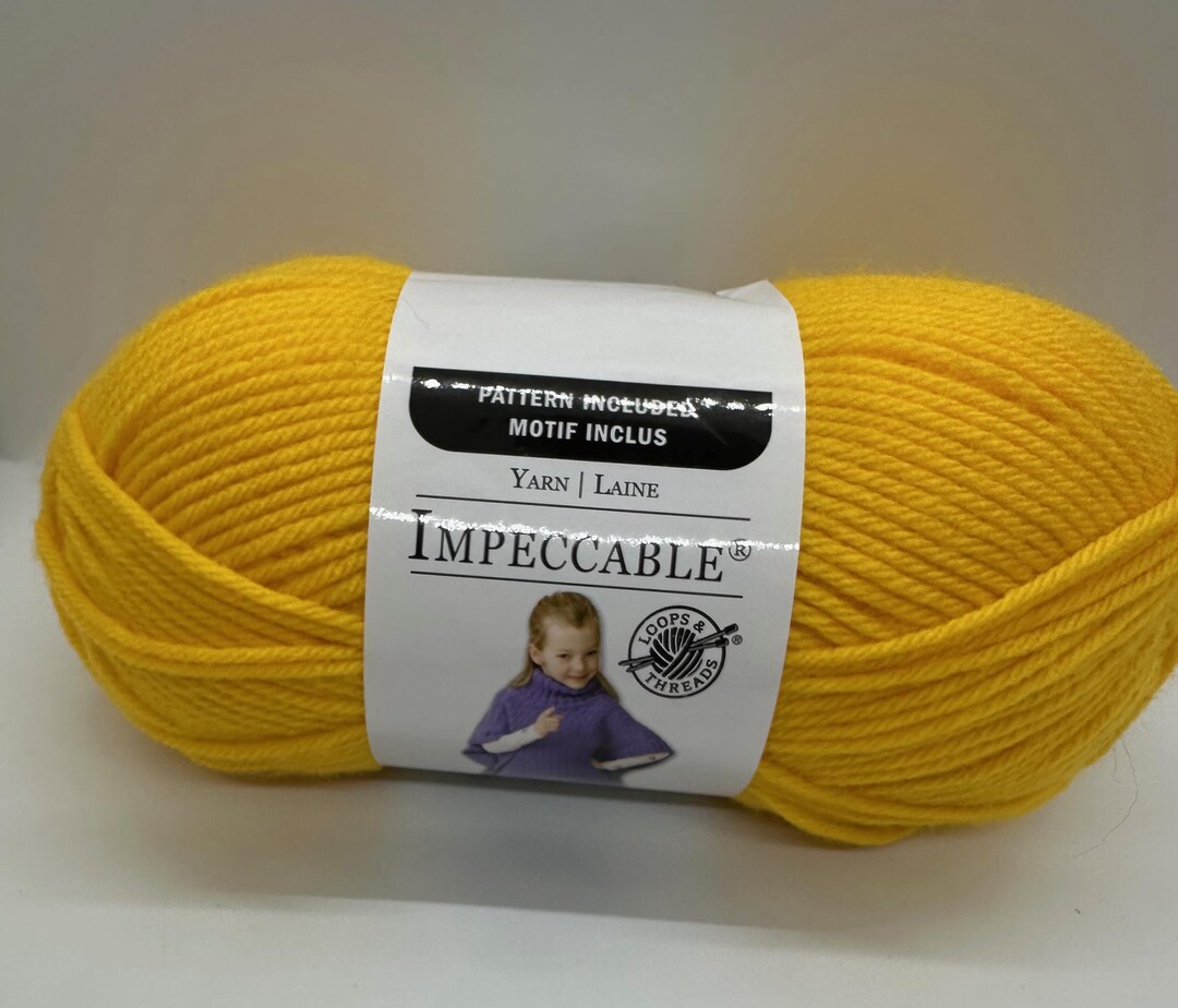 Loops and Threads Impeccable Yarn in Sunny Day Color, Yellow Color Yarn ...