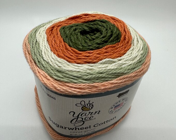 Yarn Bee Sugarwheel Cotton Yarn in Color Citrus Grave, Shades of Pink ...