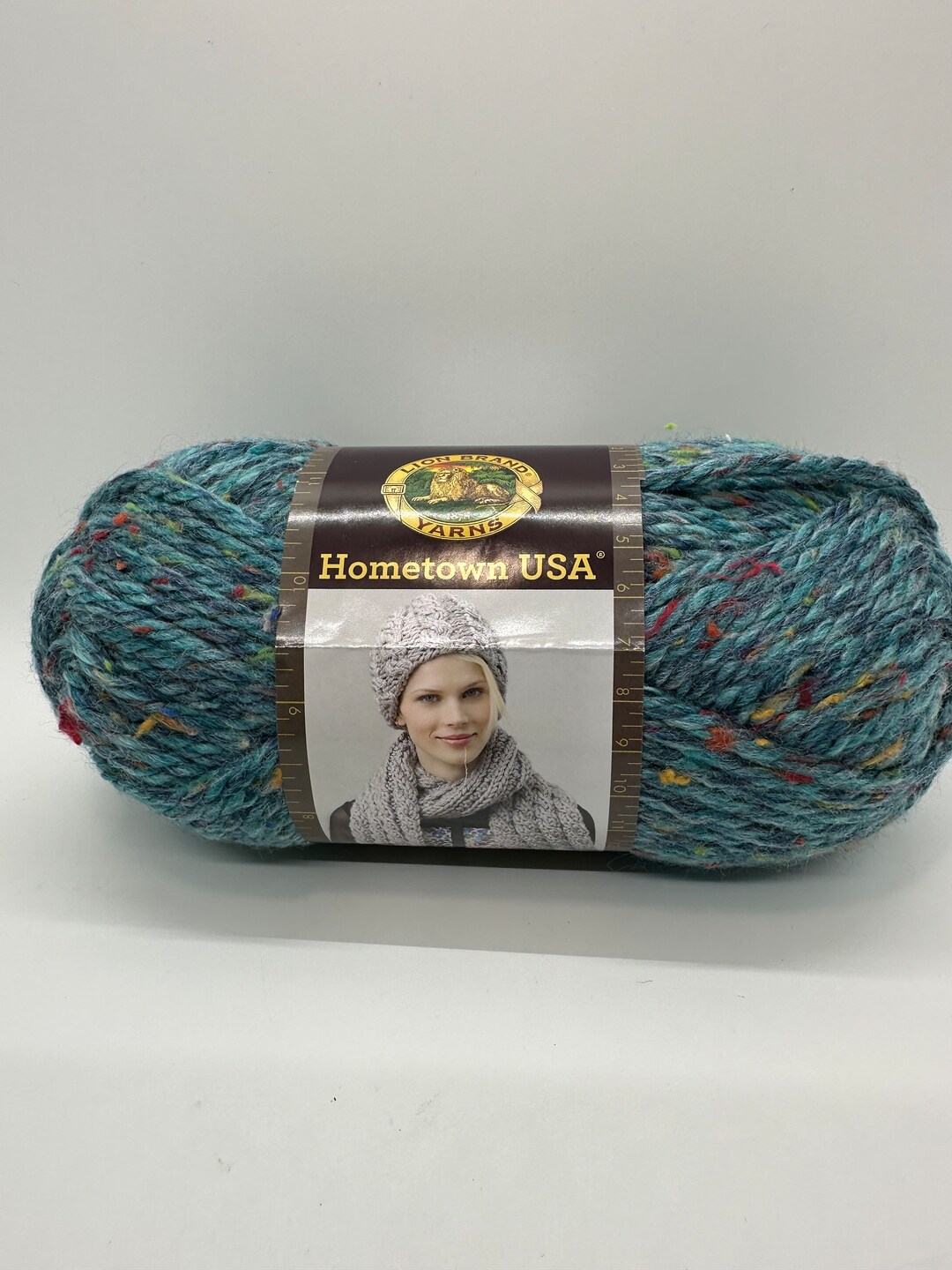 Lionbrand Yarn Hometown USA Yarn in Key Largo Tweed Color Yarn, Blue ...