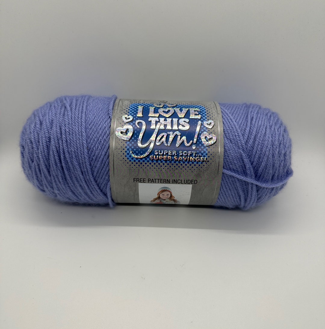I Love This Yarn in Periwinkle Color, Light Purple Acrylic Yarn - Etsy