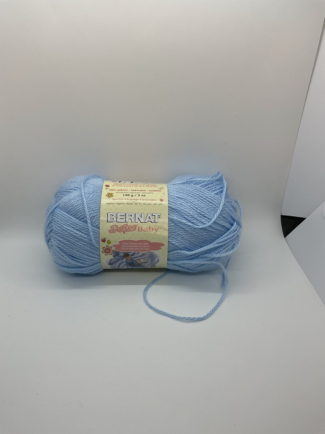 Bernat Softee Baby Yarn in Pale Blue Color, Light Blue Baby Yarn - Etsy