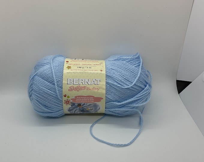 Bernat Softee Baby Yarn in Pale Blue Color, Light Blue Baby Yarn - Etsy