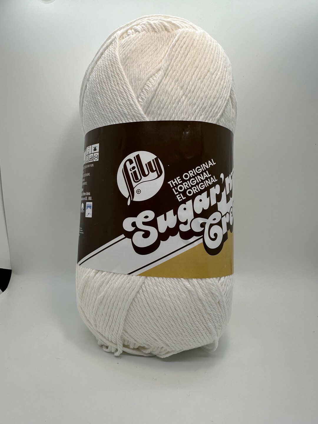 Lily Sugar'n Cream White Cotton Yarn - Big Ball (400G/14 OZ) - Etsy