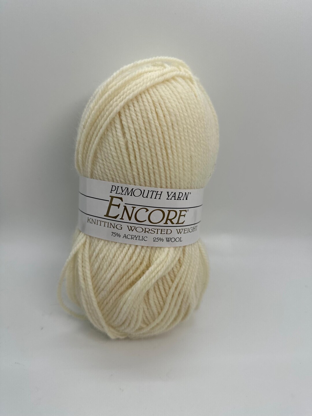 Plymouth Yarn Encore Worsted in Ecru Color, Color 0256 - Etsy