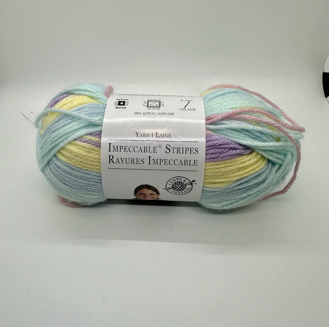 Charisma Yarn Impeccable Stripes by Loops and Threads in Unicorn Stripe ...