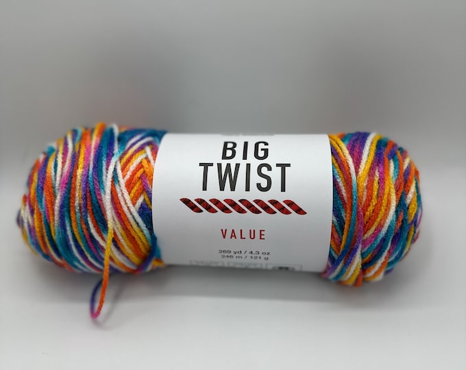 Big Twist Yarn Arcade Party Color, Multicolor Acrylic Yarn, 4 Medium - Etsy