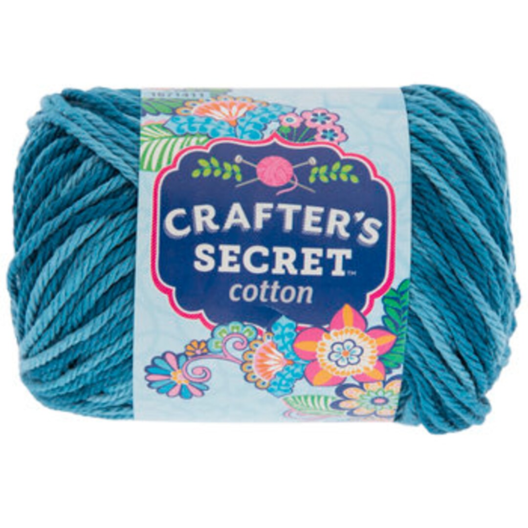Cotton Yarn in Weathered Teal From Crafter's Secret, Variegated Blue - Etsy