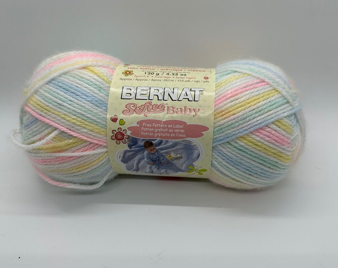 Bernat Softee Baby Yarn in Baby Baby Color, Variegated Pastels Baby ...