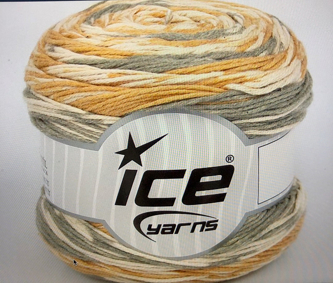 Ice Yarn, Cakes Cotton Sweet Gold, Gray and Cream, 76792 - Etsy