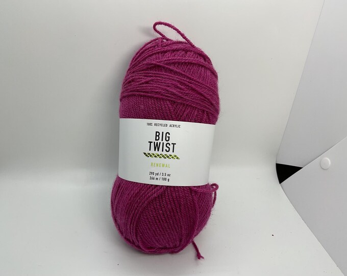 Discontinued Yarn!! Big Twist Yarn Renewal in Raspberry Color, Burgundy ...