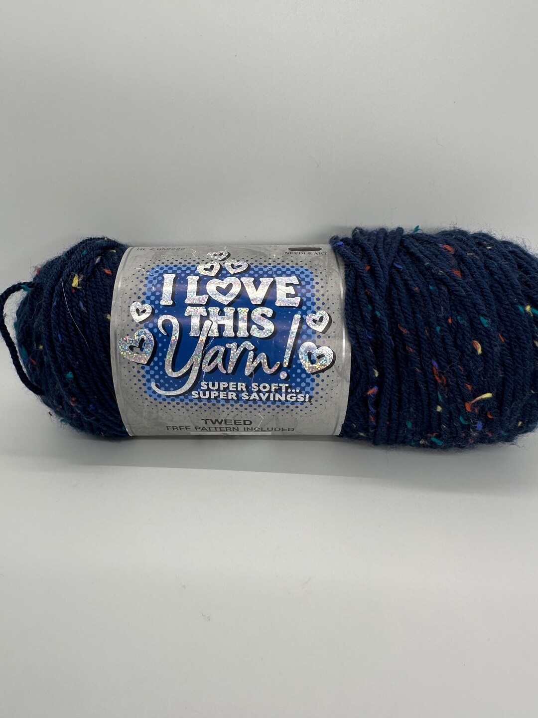 Tweed I Love This Yarn in Navy Color, Navy or Dark Blue Tweed Acrylic ...