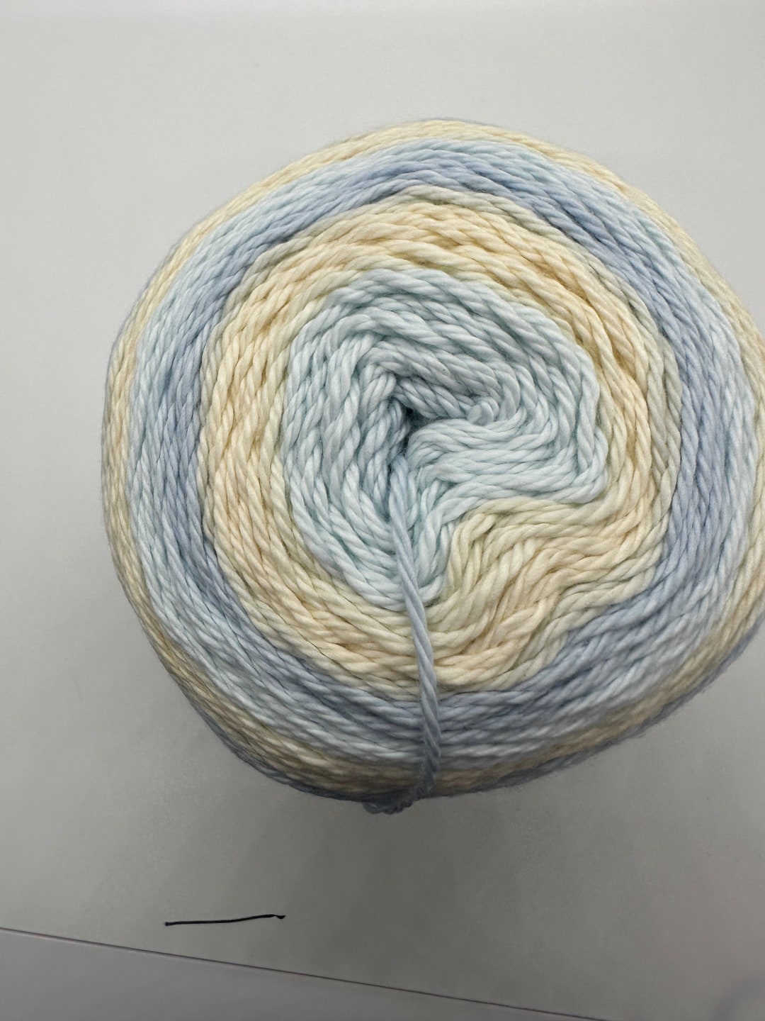 Yarn Bee Sugarwheel Cotton Yarn in Harbor Wish Color, Shades of Blue ...