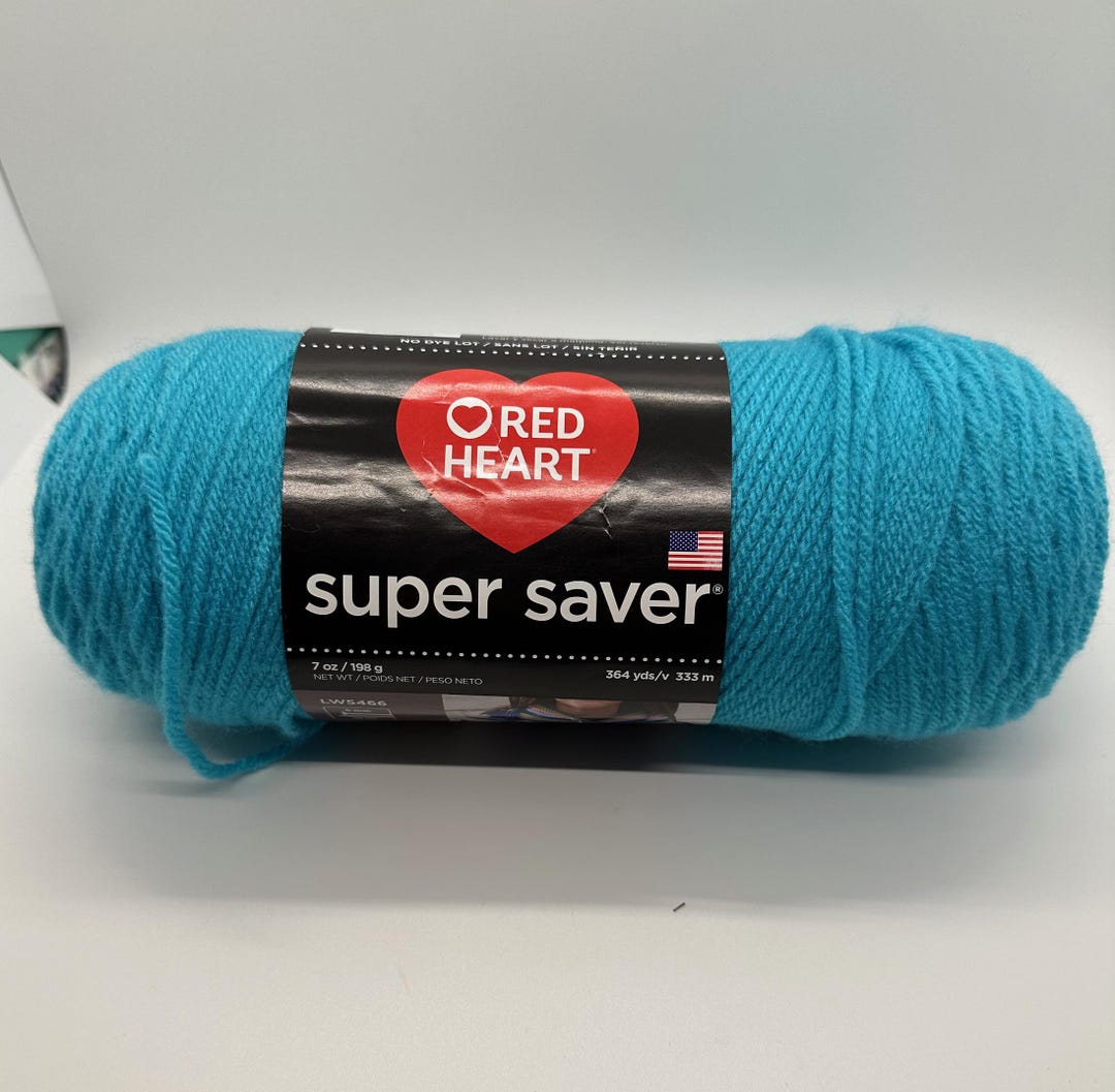 Red Heart Super Saver Yarn: Turqua Turquoise Color, 364 Yds - Etsy