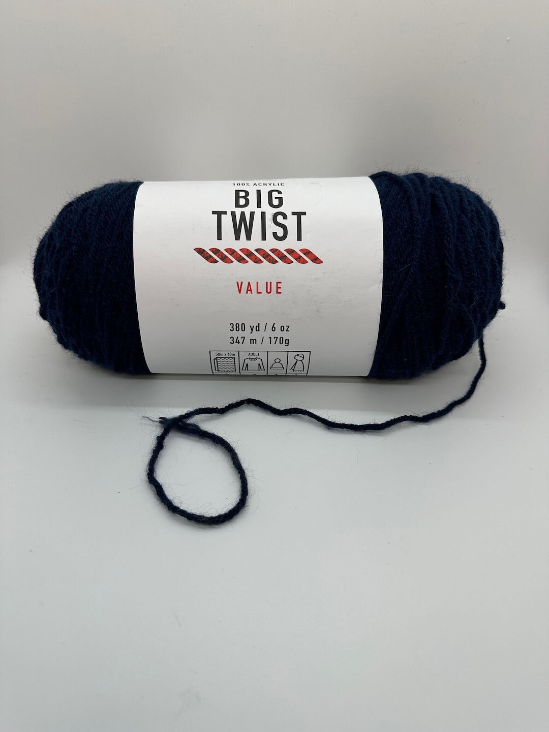 Big Twist Value Yarn in Varsity Navy Blue Color, Navy Blue Yarn - Etsy