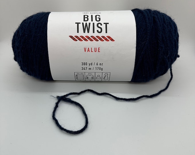 Big Twist Value Yarn in Varsity Navy Blue Color, Navy Blue Yarn - Etsy