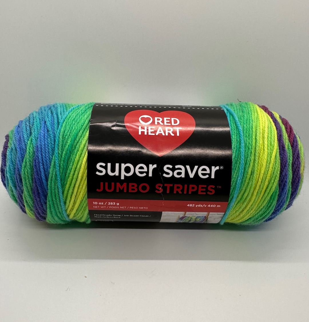 Red Heart Super Saver Jumbo Yarn in Parrot Stripes Color, Red Heart ...