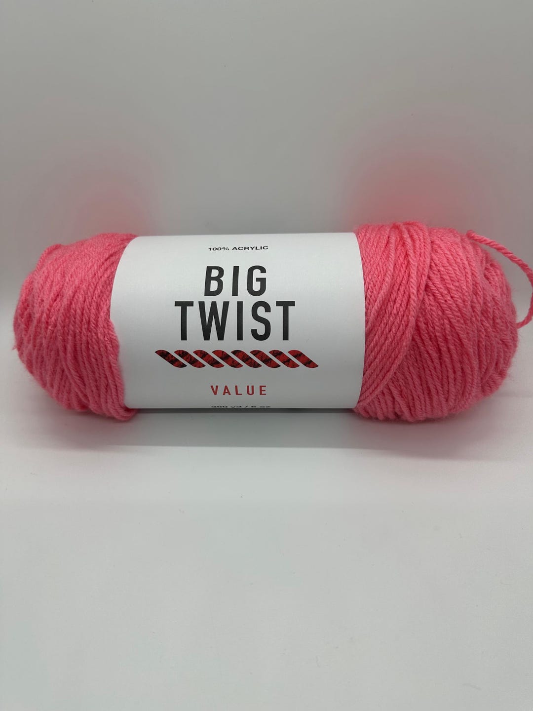 Big Twist Value Yarn in Watermelon Color, Pink Acrylic Yarn, Pink ...