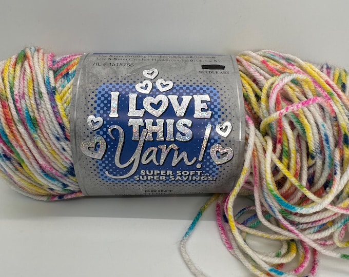 I Love This Yarn in Blossmopolis Color, Multicolor Acrylic Yarn ...