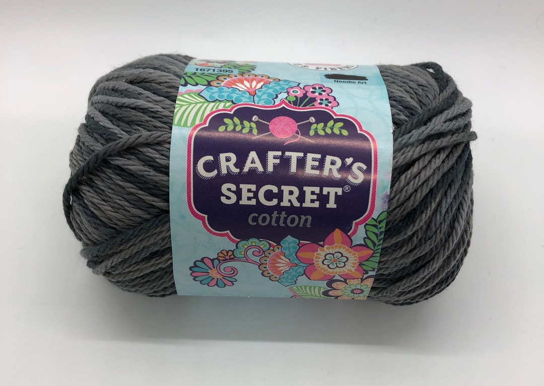 Black Ice Cotton Yarn, Gray Multicolor, Crafter's Secret - Etsy