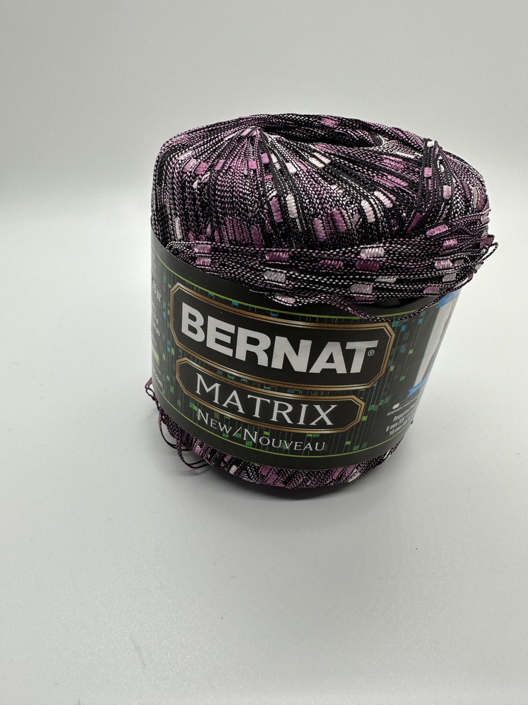 Bernat Matrix Yarn: Graphic Grape Purple Ladder Ribbon Yarn - Etsy