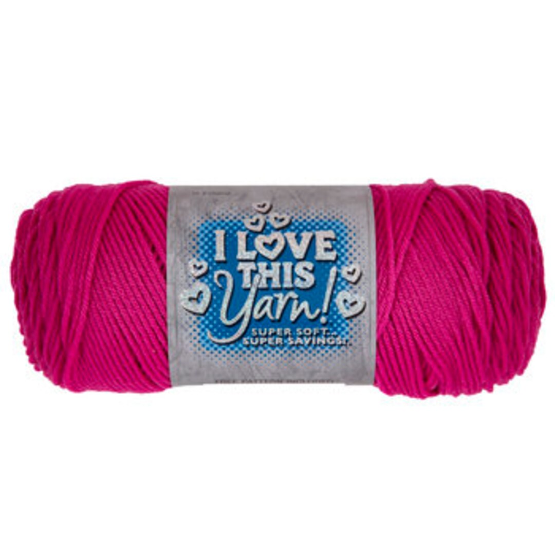 I Love This Yarn, Hot Pink Acrylic Yarn: 7 Oz, 355 Yards - Etsy