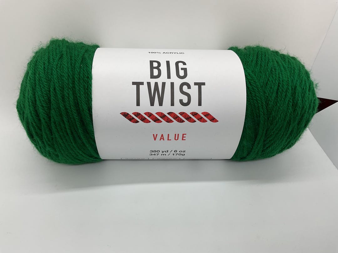 Big Twist Value Yarn in Varsity Green Color, Green Yarn - Etsy