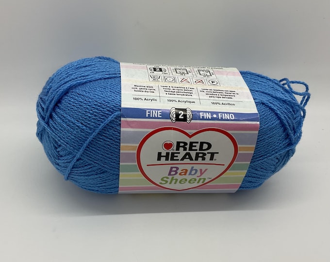 Red Heart Baby Sheen Yarn: Baby Blue Acrylic, 307 Yards - Etsy