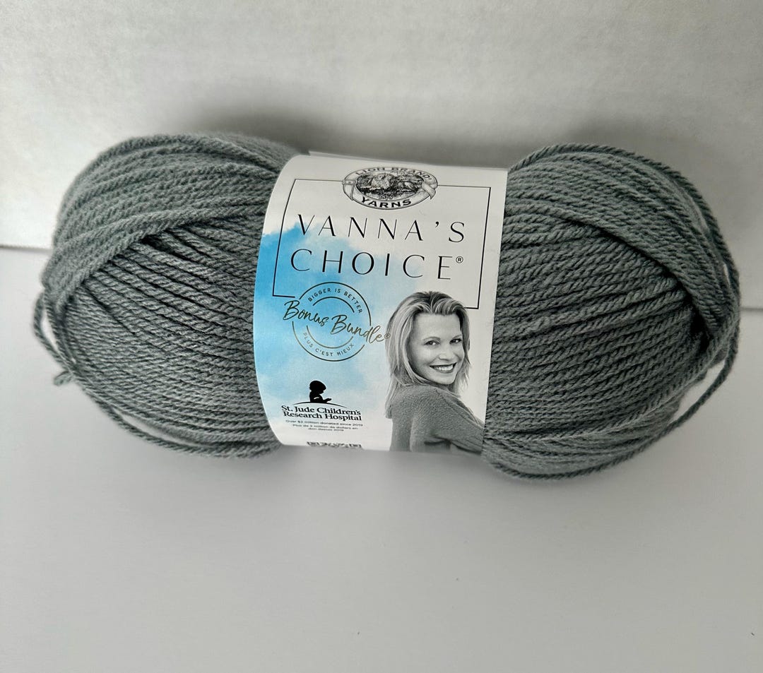 Vanna's Choice Yarn From Lion Brand Yarn in Silver Gray Color. Gray ...