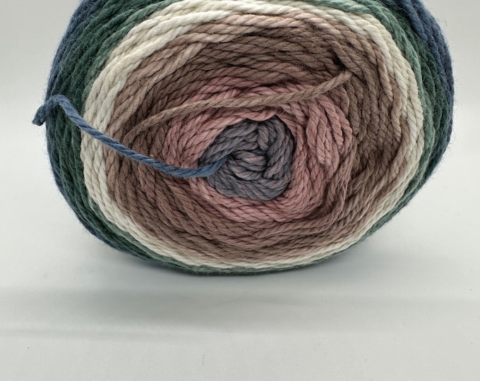 Yarn Bee Sugarwheel Cotton Yarn in Color Neptune Haze, Shades of Pinks ...