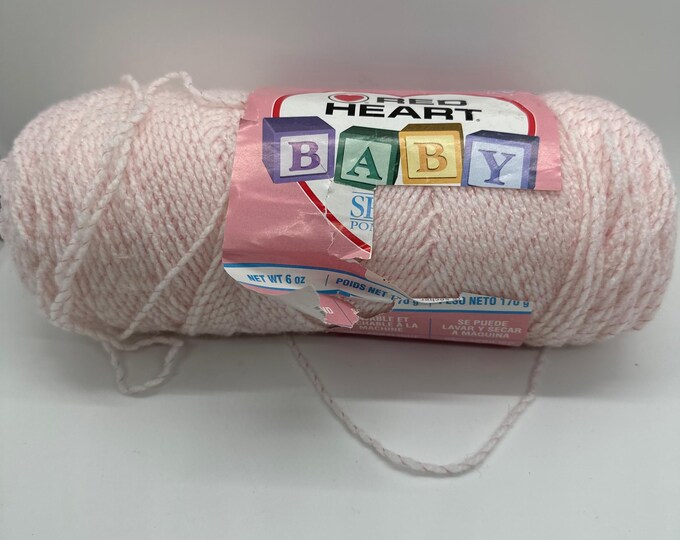 Red Heart Baby Sport Pompadour Yarn in Pink Frost Color. Pastel Pink ...