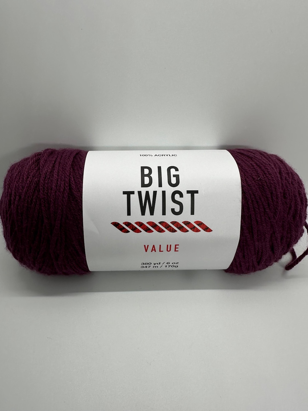 Big Twist Value Yarn in Fig Color, Dark Purple Yarn, Dark Purple Big ...