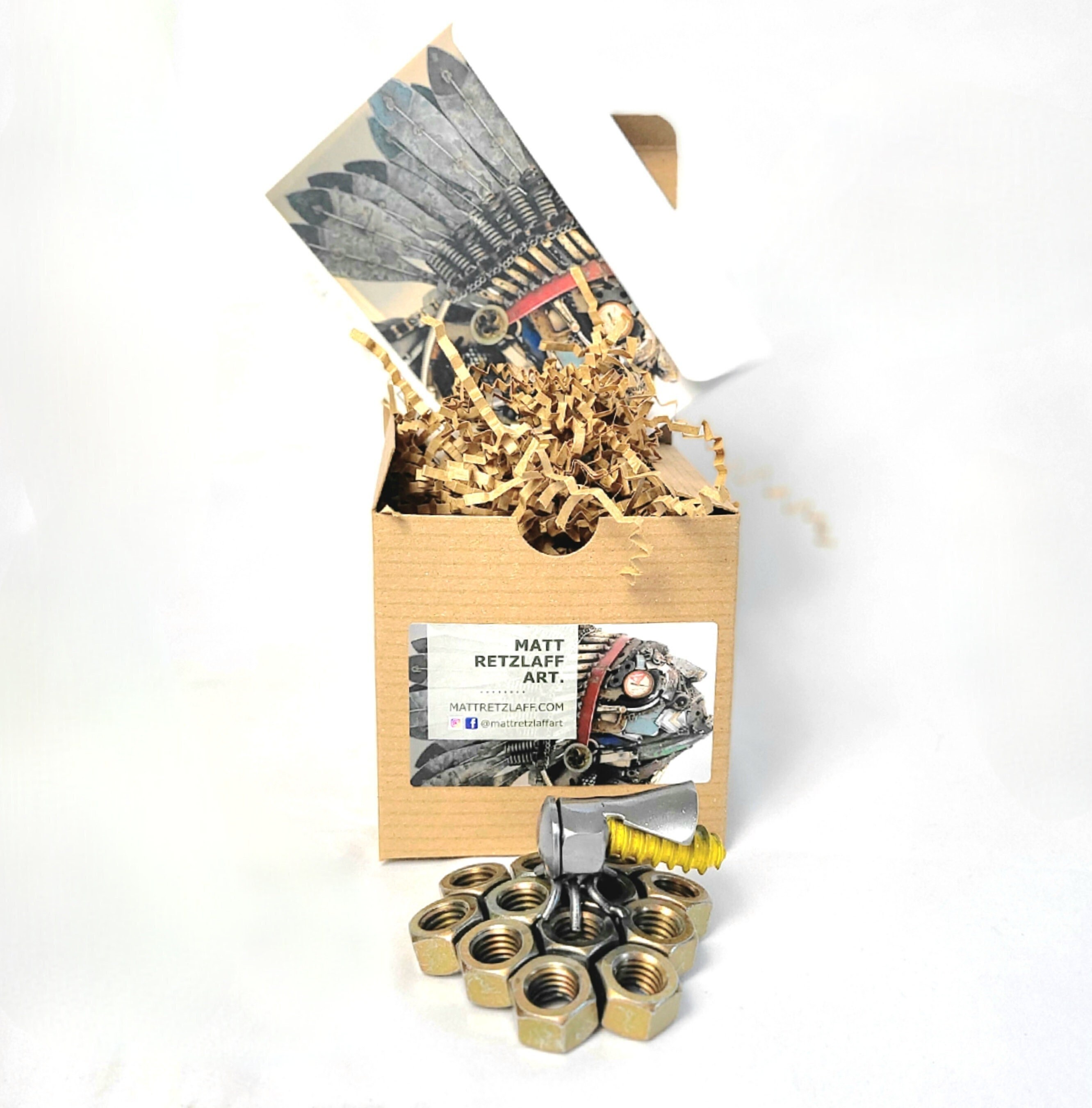 Scrap Metal Reclaimed Screw Bee on Gold Nut Honeycomb BIT - Etsy