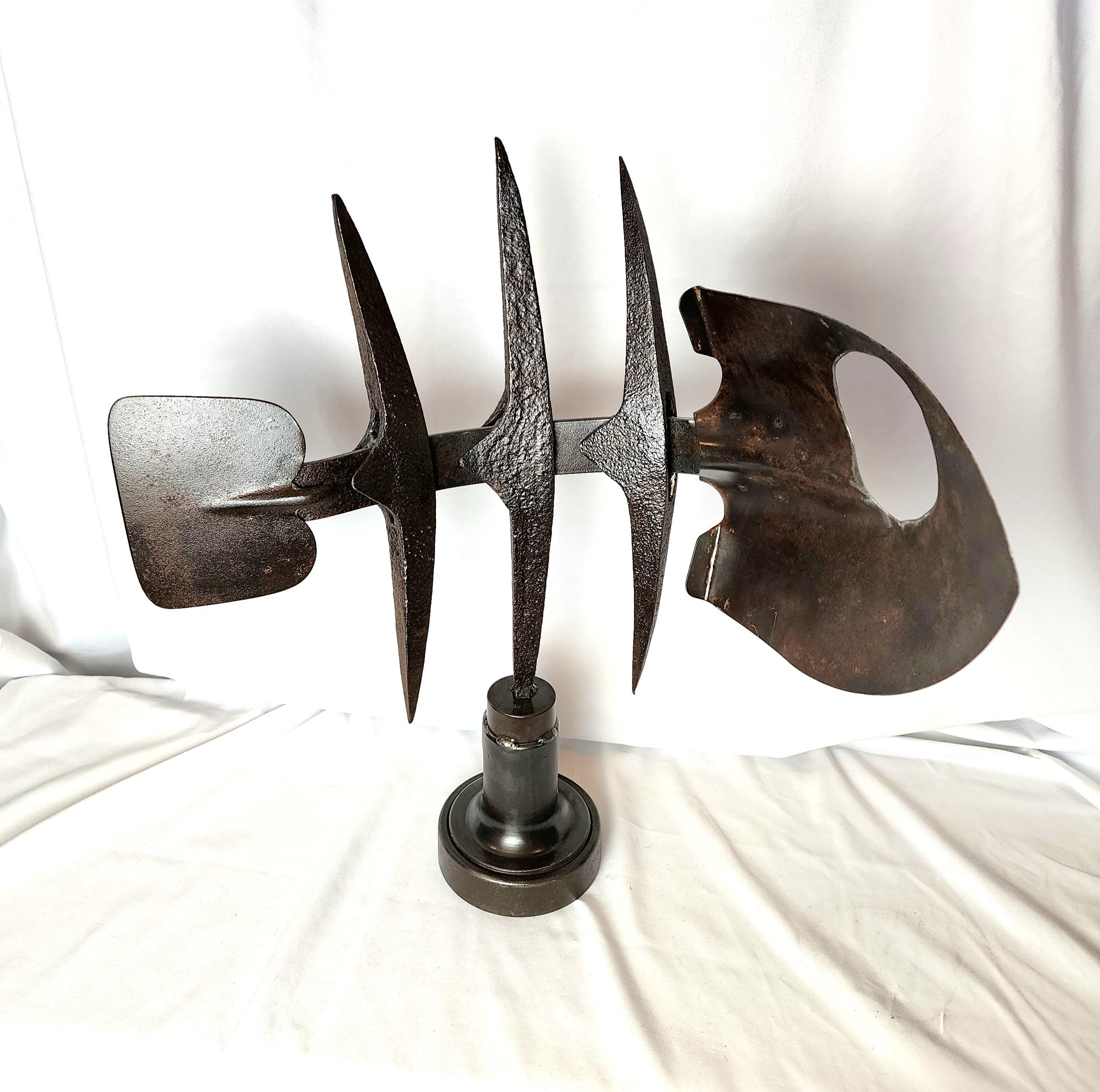 Reclaimed Pick Ax Scrap Metal Fish Skeleton Table Sculpture Weld Art - Etsy