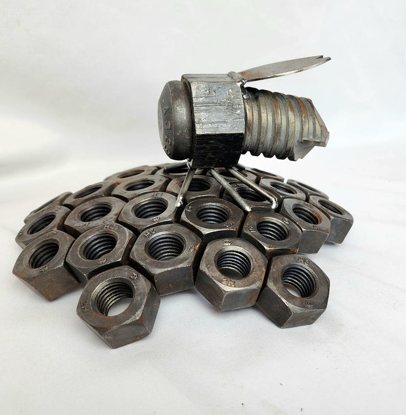 Reclaimed Scrap Metal Rustic Large Industrial Drill Bit & Bolt Bee on ...