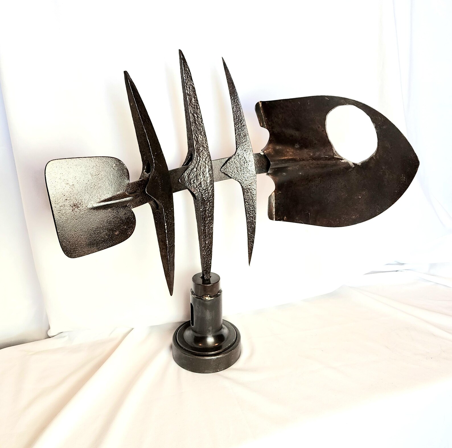 Reclaimed Pick Ax Scrap Metal Fish Skeleton Table Sculpture Weld Art - Etsy