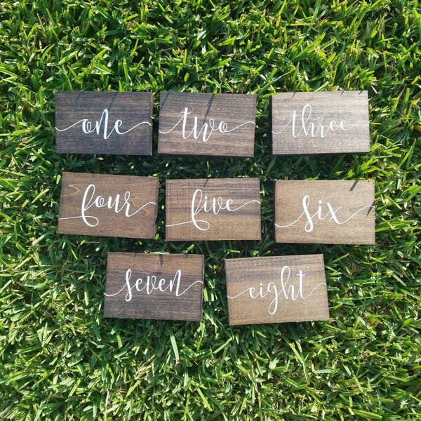 Rustic Table Numbers - Etsy