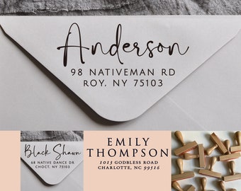 Custom Address Stamp Premium Self-inking or Rubber Return - Etsy