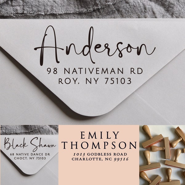 Rubber Address Stamp - Etsy