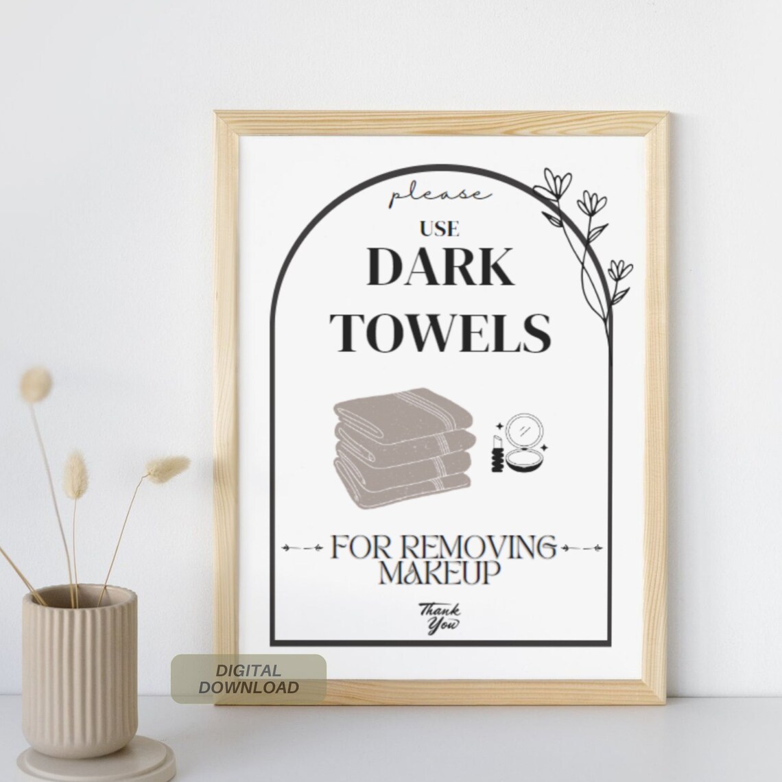 Printable Airbnb Makeup Removal Sign | Please Use Dark Towels | Canva ...